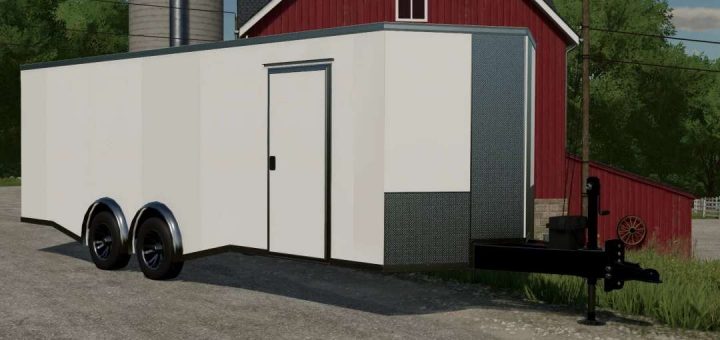 Enclosed Trailer FS22 Mod, Farming Simulator 22 Mods